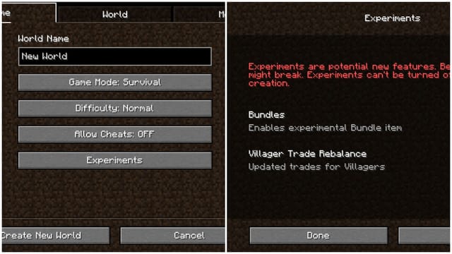 How to play experimental villager trade changes in Minecraft