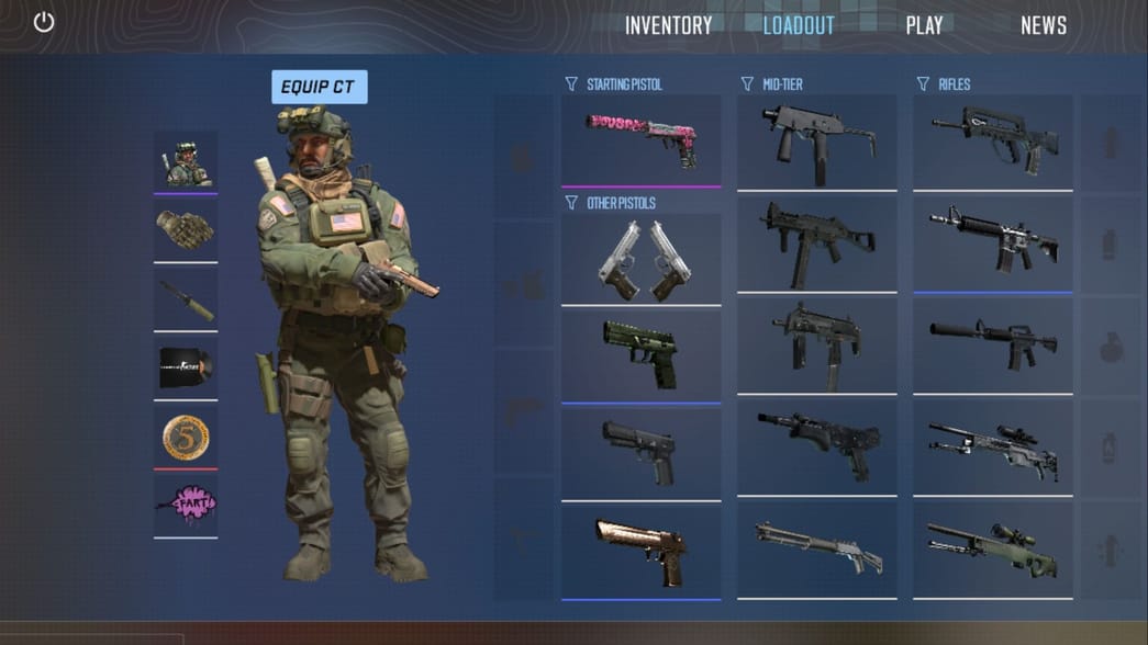 Best Counter-Terrorist (CT) Loadout in CS2