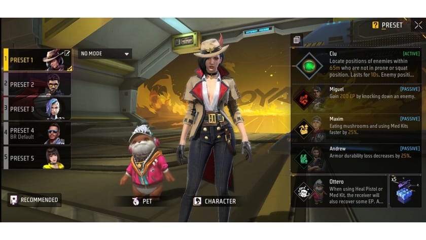 How to make a character combination in Free Fire