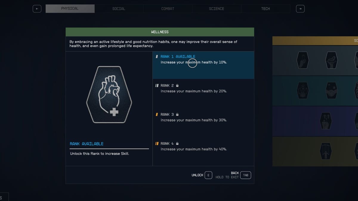 10 Starfield skills you need to unlock fully first