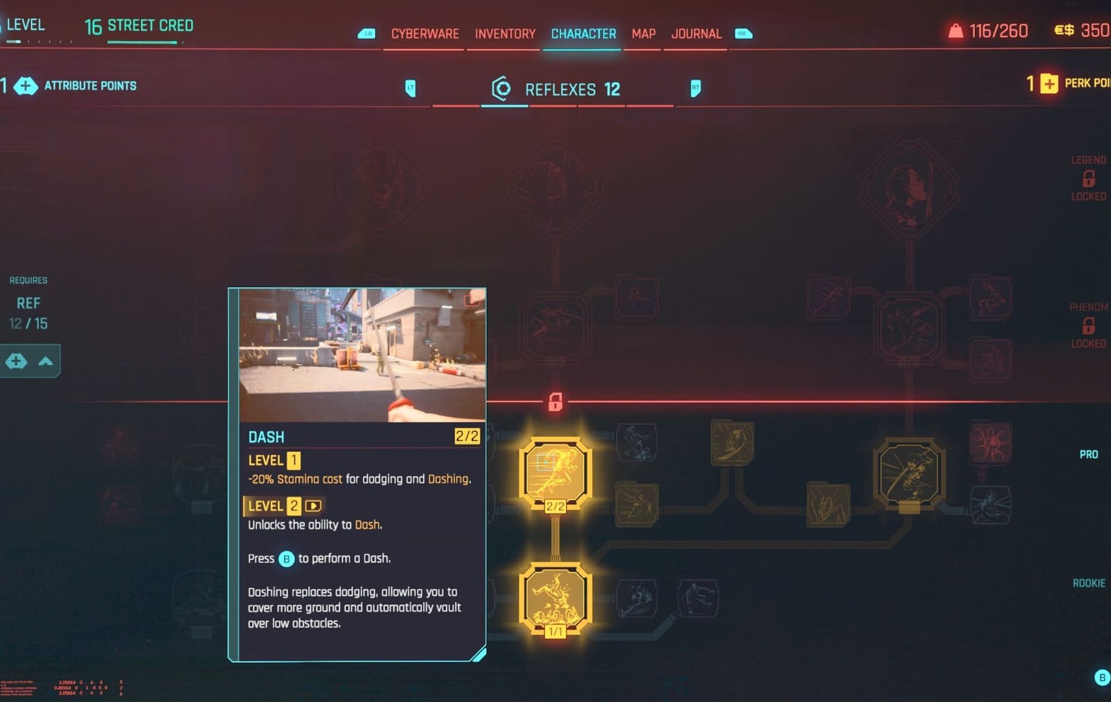 Cyberpunk 2077 Phantom Liberty (2.0): All Reflexes Perks and Attribute ...