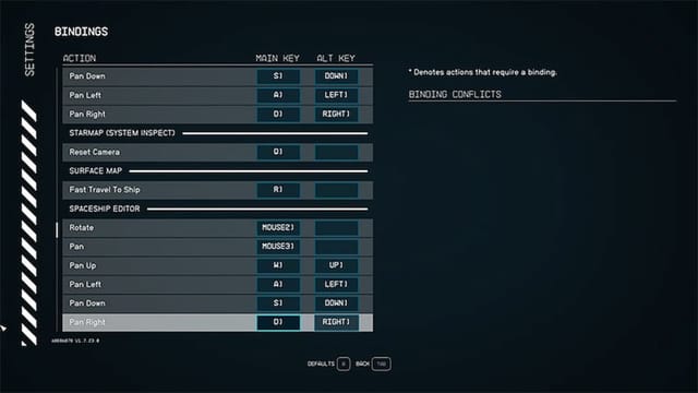 Starfield player points out the inconsistent control on PC for menu ...