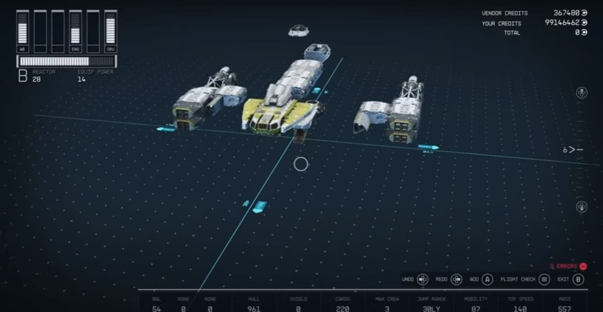 Starfield Star Wars Y-Wing Spaceship guide: Parts, colors, and more