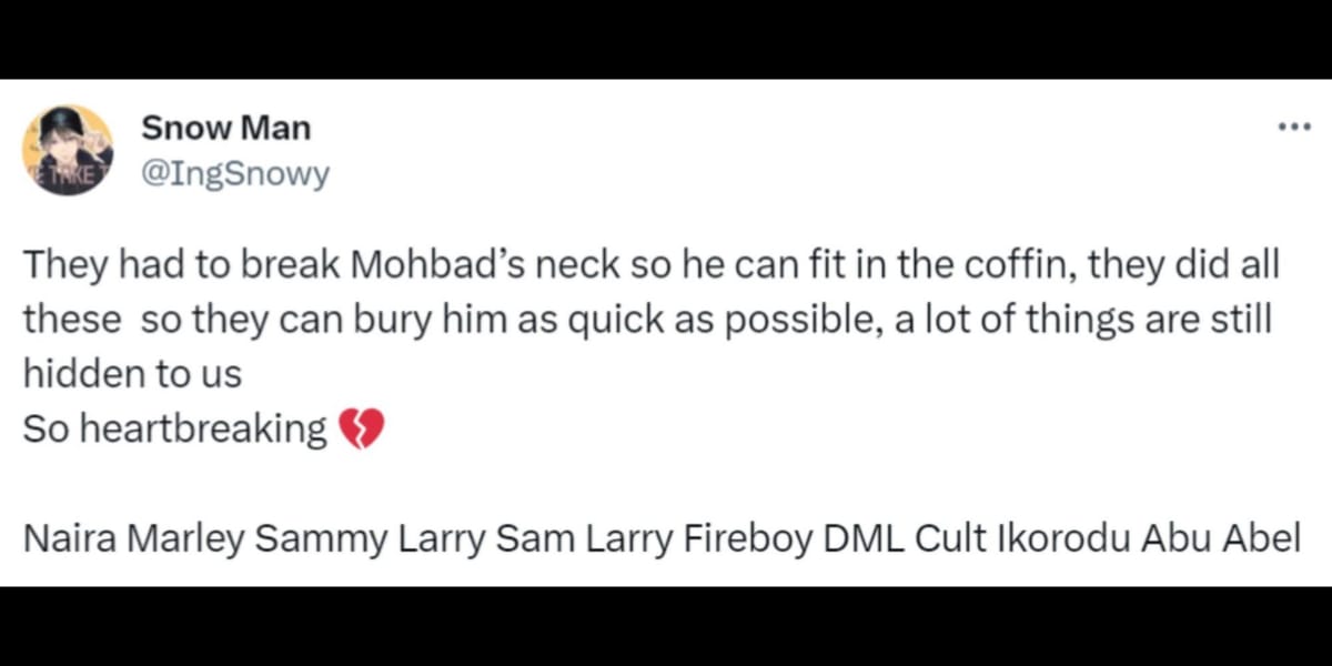 Mohbad: "No respect for the dead": Mohbad burial photo sparks backlash ...