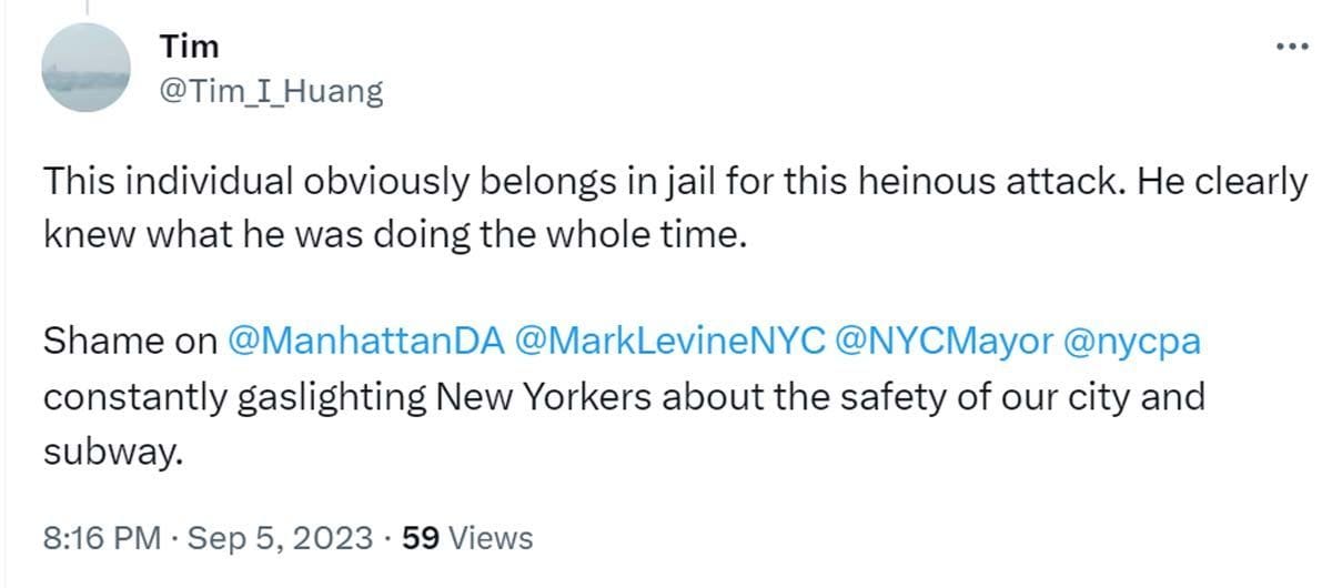 "Fire them": Netizens furious as NYC Subway attacker is let loose by ...