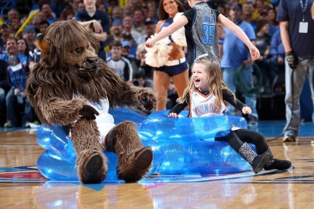 Who is the Oklahoma City Thunder's mascot, Rumble The Bison?