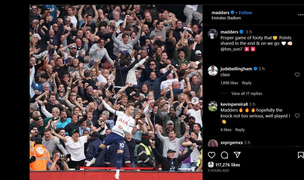 Jude Bellingham sends message to James Maddison after his brilliant ...