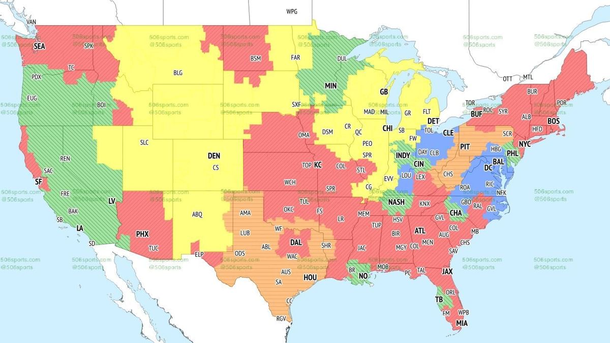 NFL Week 4 Coverage Map 2023: TV schedule, channel and broadcast ...