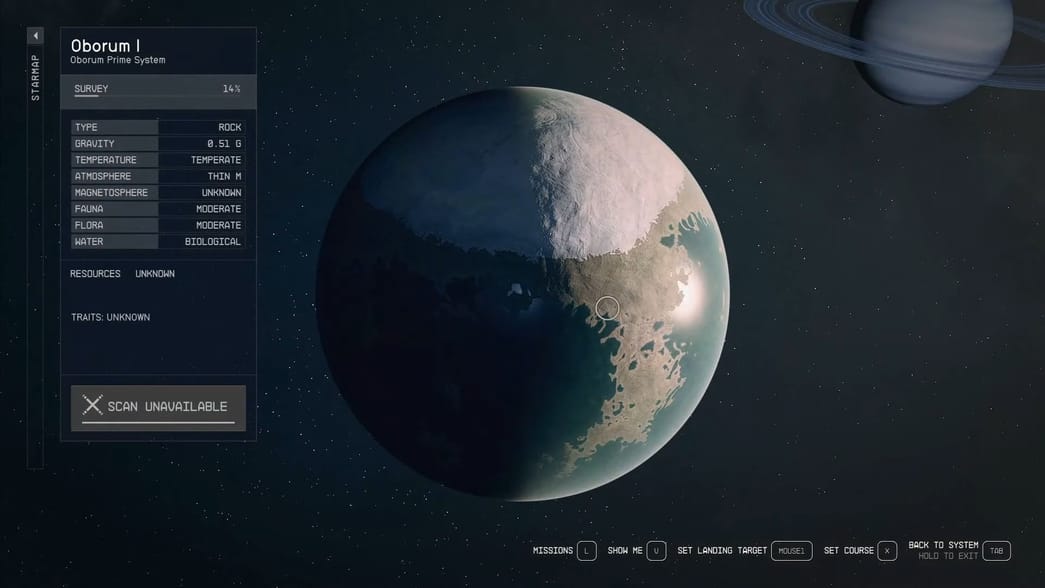 Starfield space travel explained: How to travel, type of planets, and more
