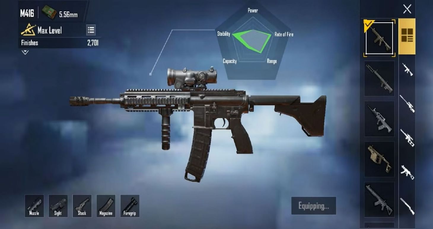 BGMI: List of all weapons in BGMI