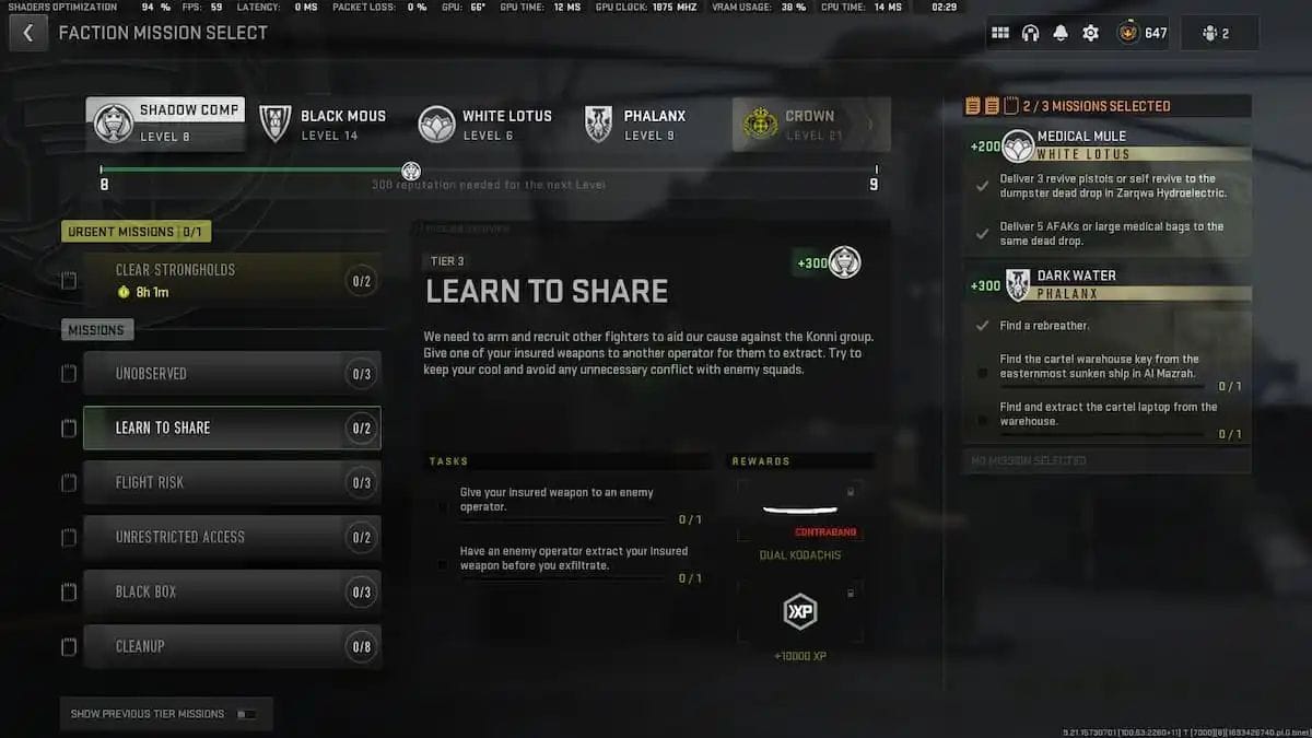 Warzone 2 DMZ guide: "Learn to Share" mission explained
