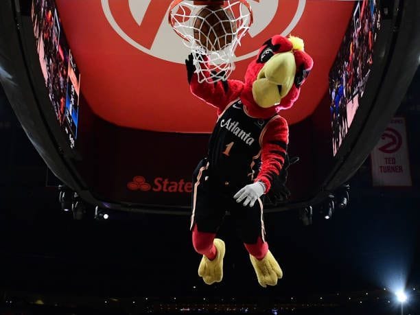 Who is the Atlanta Hawks' mascot, Harry the Hawk?