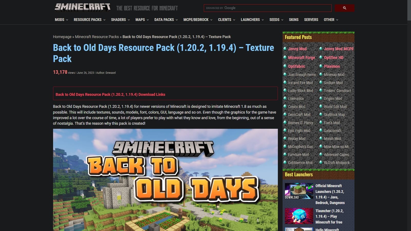 How to get old textures in Minecraft?