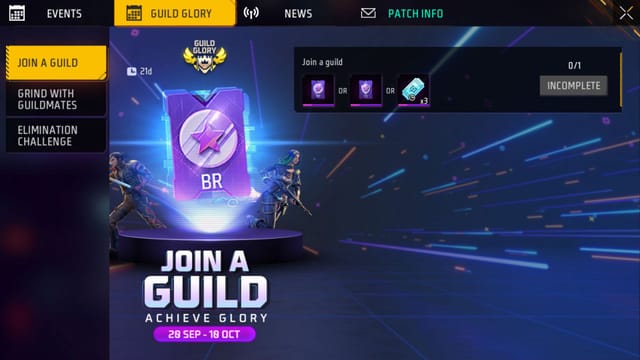 Free Fire Guild Glory events explained: Get free Gold, Weapon Loot ...