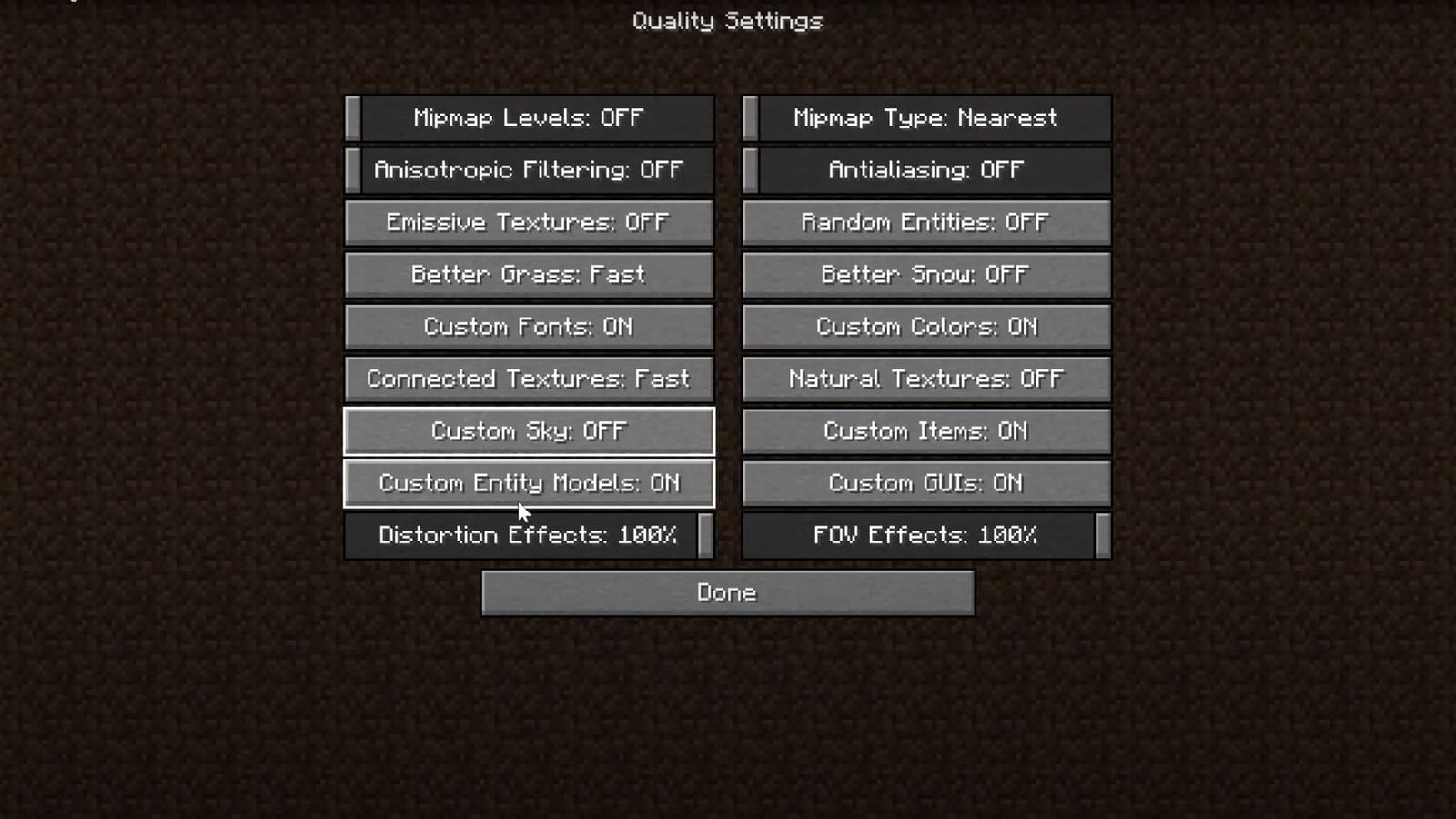 Best Optifine shader settings for Minecraft