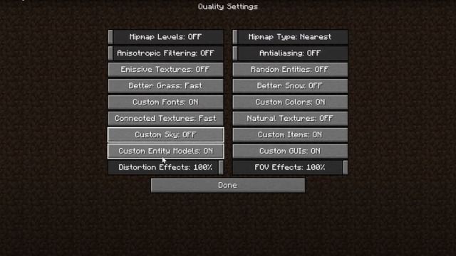 Best Optifine shader settings for Minecraft