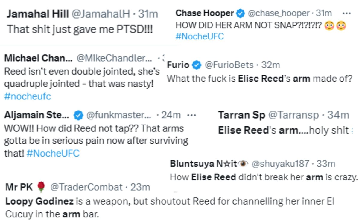 "Channeling her inner El Cucuy" - Fighters and fans hail Elise Reed as ...