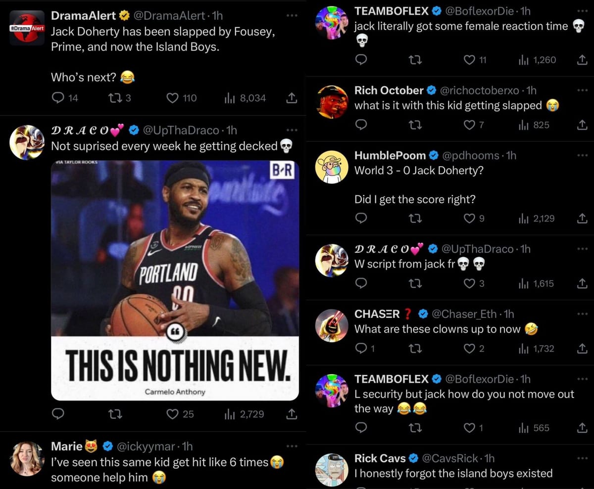 "It’s time to get some security": YouTuber Jack Doherty gets slapped by ...