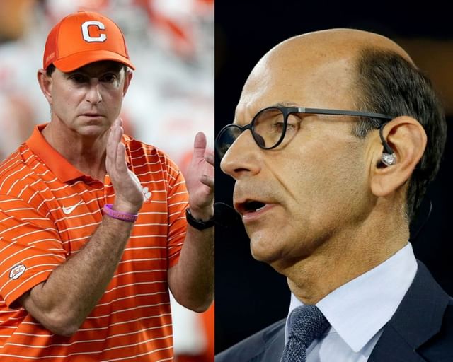Paul Finebaum says Dabo Swinney is struggling mightily without Brent Venables: "He's on an ...