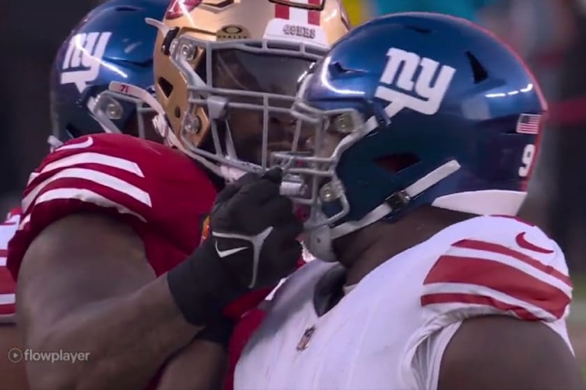 WATCH: Trent Williams punches A'Shawn Robinson during fiery 49ers vs Giants battle