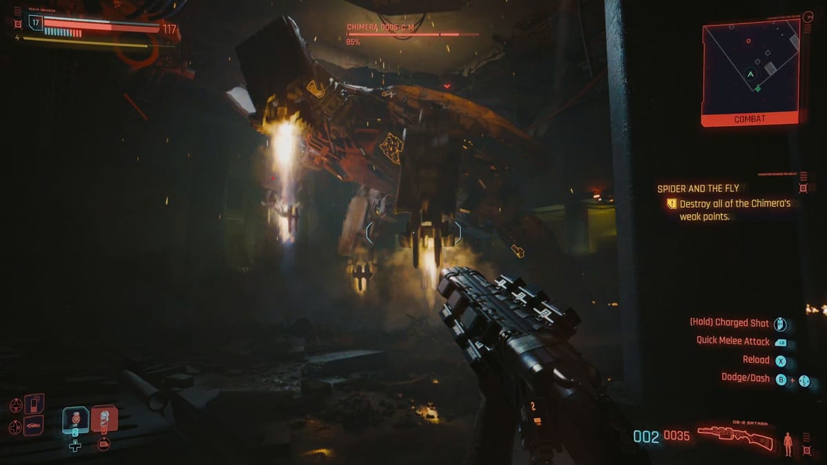 Cyberpunk 2077 Phantom Liberty (2.0): Chimera 0005-C M boss guide