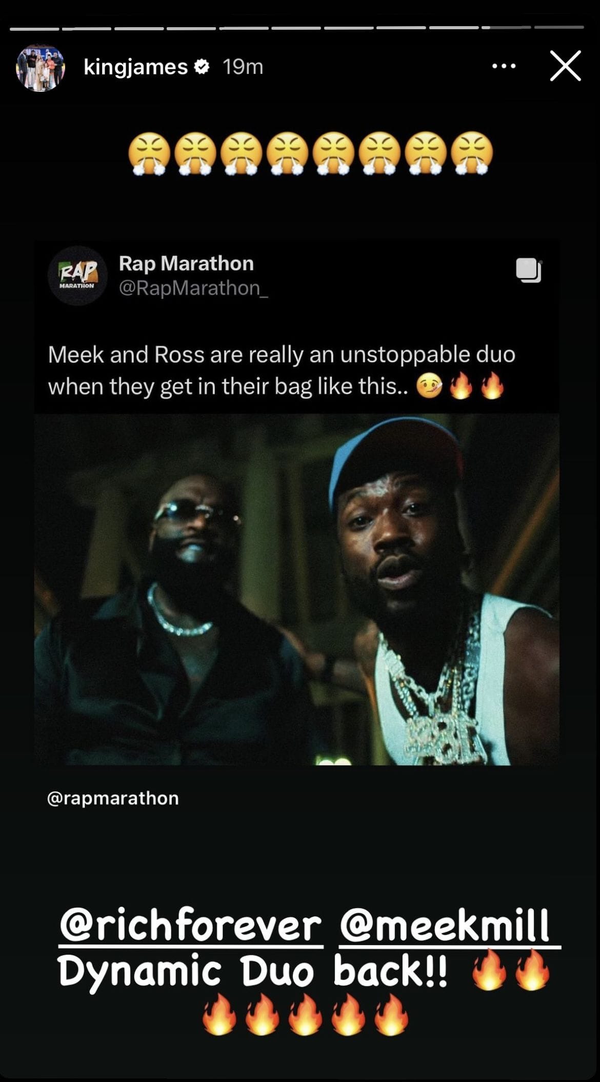 "Dynamic duo back"- LeBron James amped for Meek Mill and Rick Ross ...