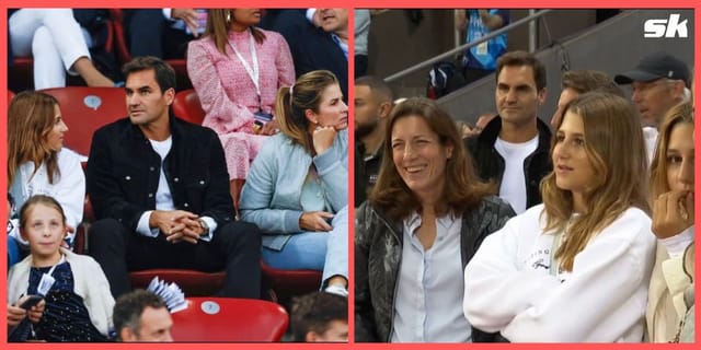 Federer: Roger Federer, wife Mirka and twin daughters attend Diamond ...