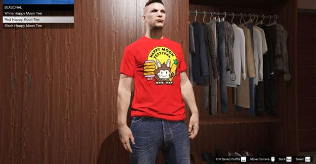 How to unlock Red Happy Moon Tee in GTA Online this 10th anniversary ...