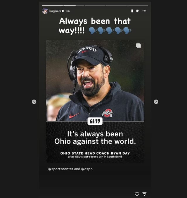LeBron James: “Always been that way” - LeBron James echoes Ohio State ...
