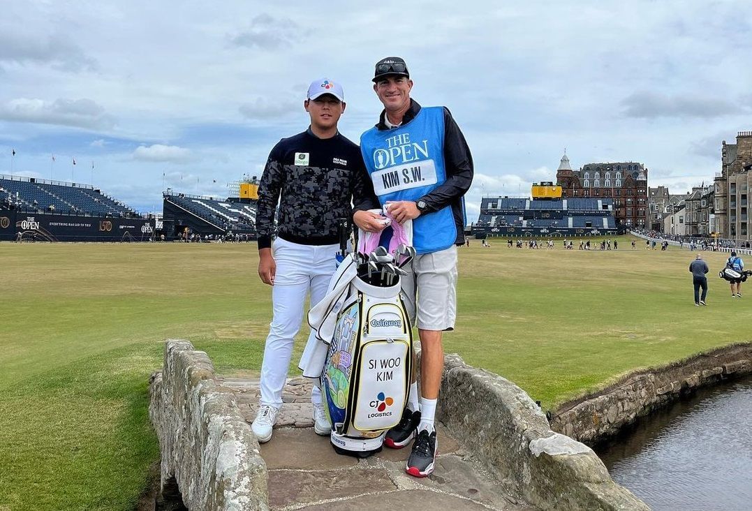 Who is Si Woo Kim's caddie, Brian Vranesh?