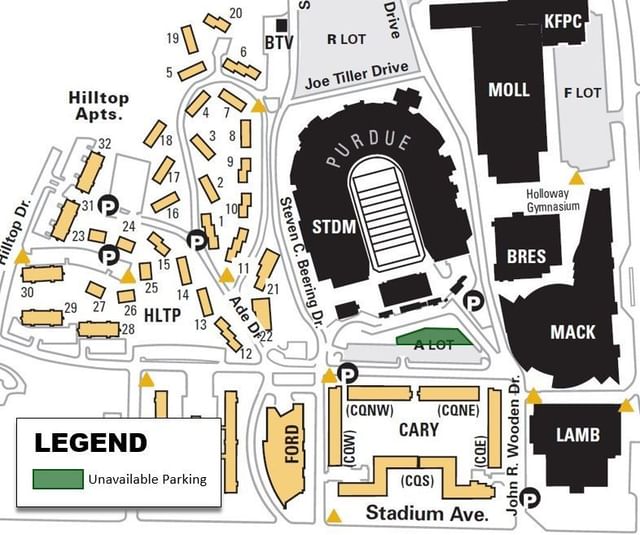 What is the capacity of Purdue Football Stadium?