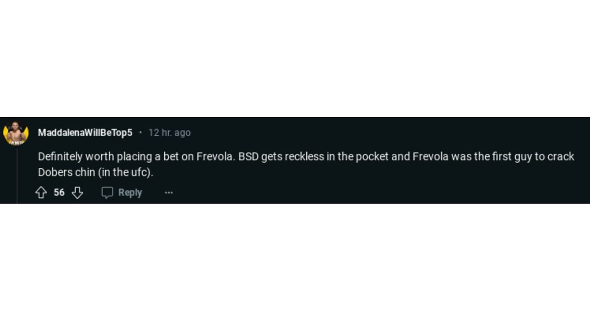 "Time to load up boys" - Massively lopsided odds for Matt Frevola vs ...