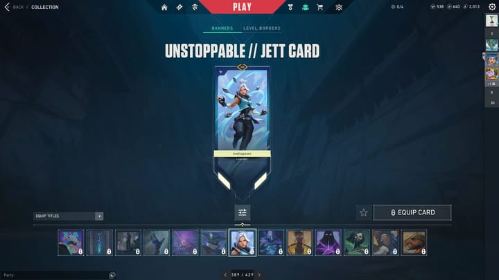 5 best Jett Player Cards that can be purchased in Valorant's ...