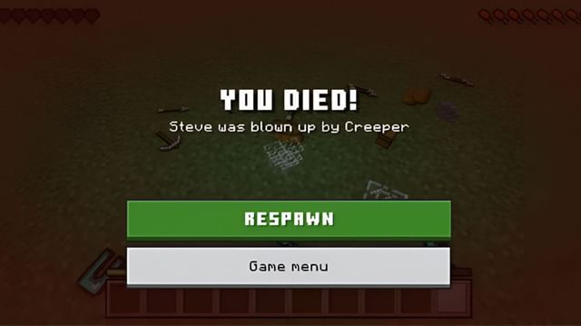 Minecraft Bedrock 1.20.30 update patch notes: Updated "You died ...