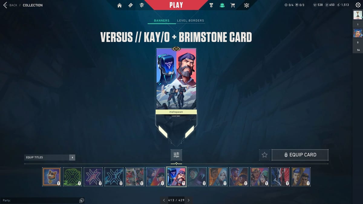 5 best Brimstone Player Cards to buy from Valorant's Accessories Store