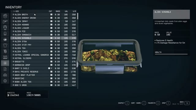 Food: 10 best Starfield food and items for ranged combat