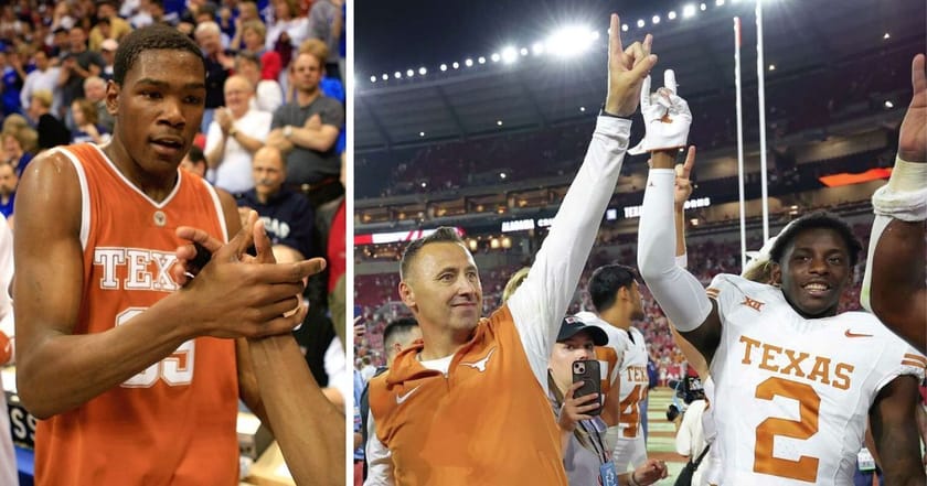 Kevin Durant returns to Texas Longhorns for a Hook 'Em with coach ...