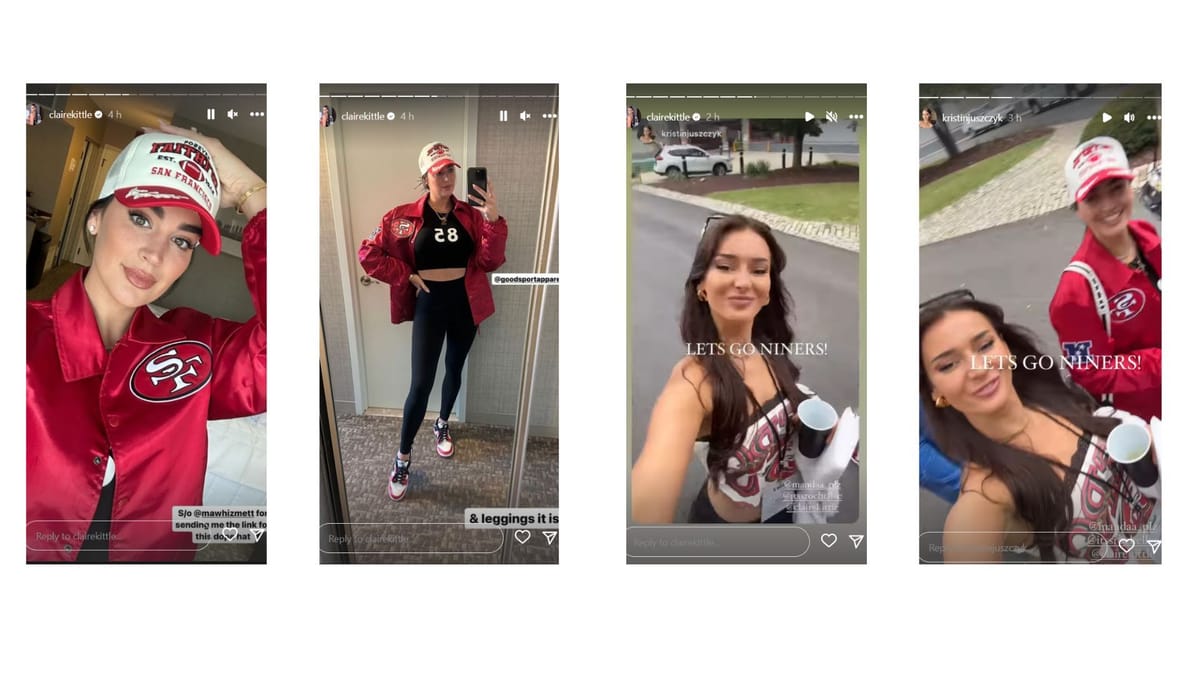 IN PHOTOS: Claire Kittle joins Kristin Juszczyk in excitement for 49ers ...