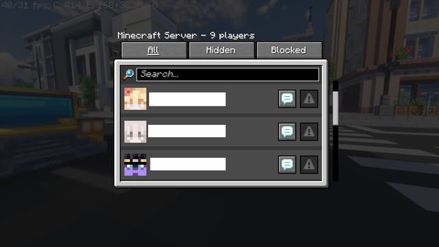 Minecraft 1.20.2 update added player skin and name report system
