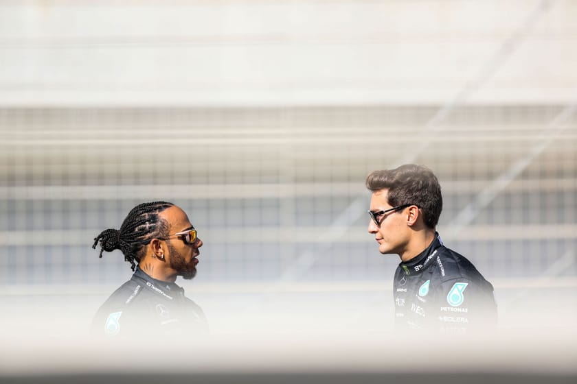 “He's obviously the greatest of all time”: George Russell names Lewis ...