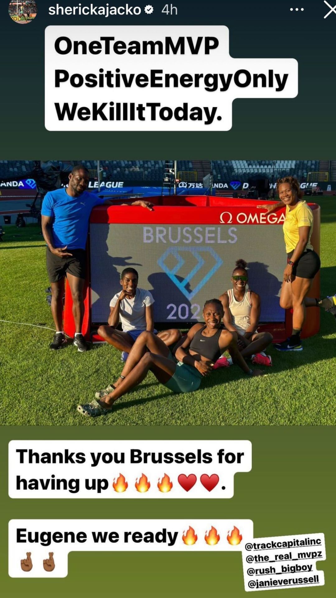 “You see that right? The smile, the smirk”- Shericka Jackson celebrates ...