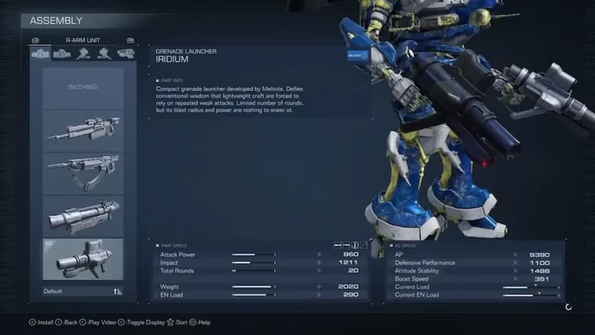 5 best grenade launchers in Armored Core 6