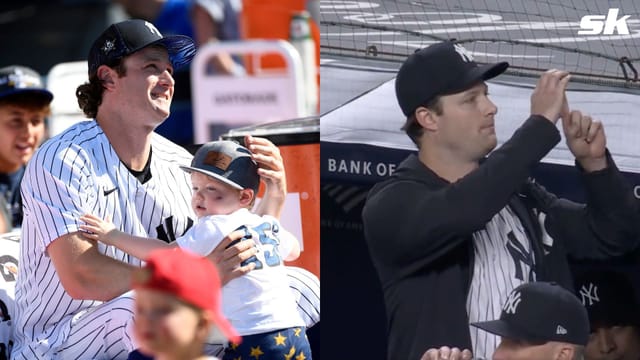 Watch: Yankees ace Gerrit Cole shares adorable moment with young son
