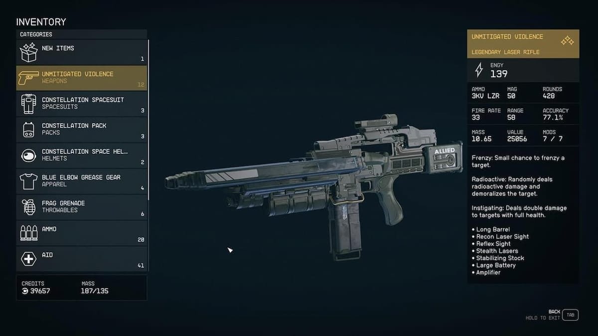 10 overpowered Legendary weapons in Starfield