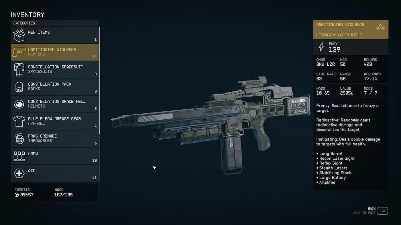 10 overpowered Legendary weapons in Starfield