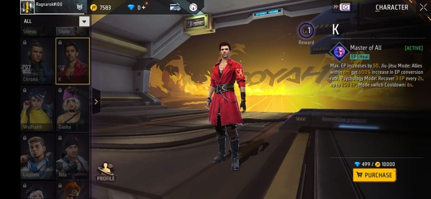 10 best Free Fire characters for Battle Royale mode