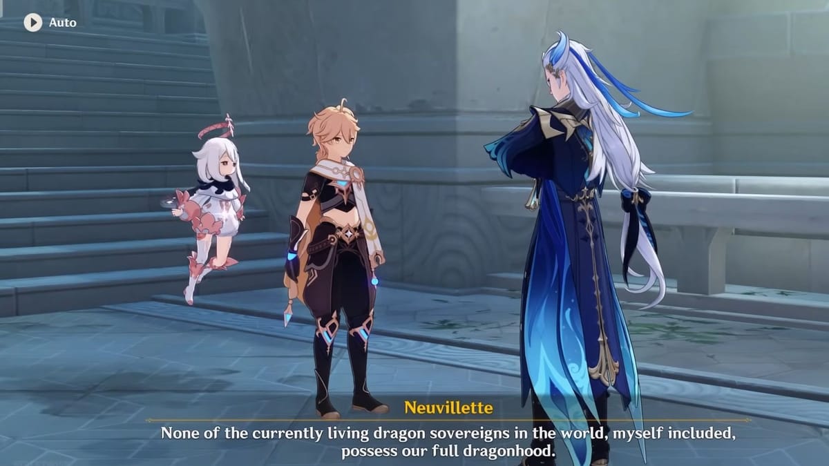 What is Neuvillette's true identity in Genshin Impact?