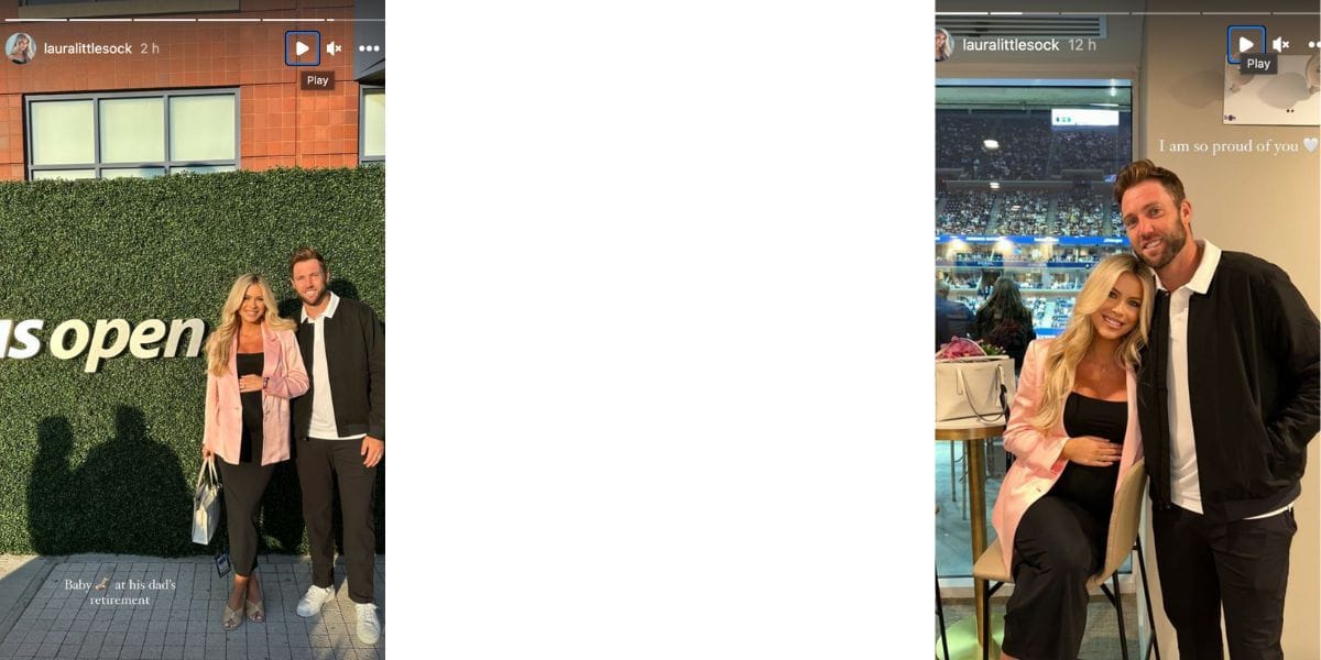 "Baby Sock at his dad’s retirement" - Jack Sock’s pregnant wife Lauren ...