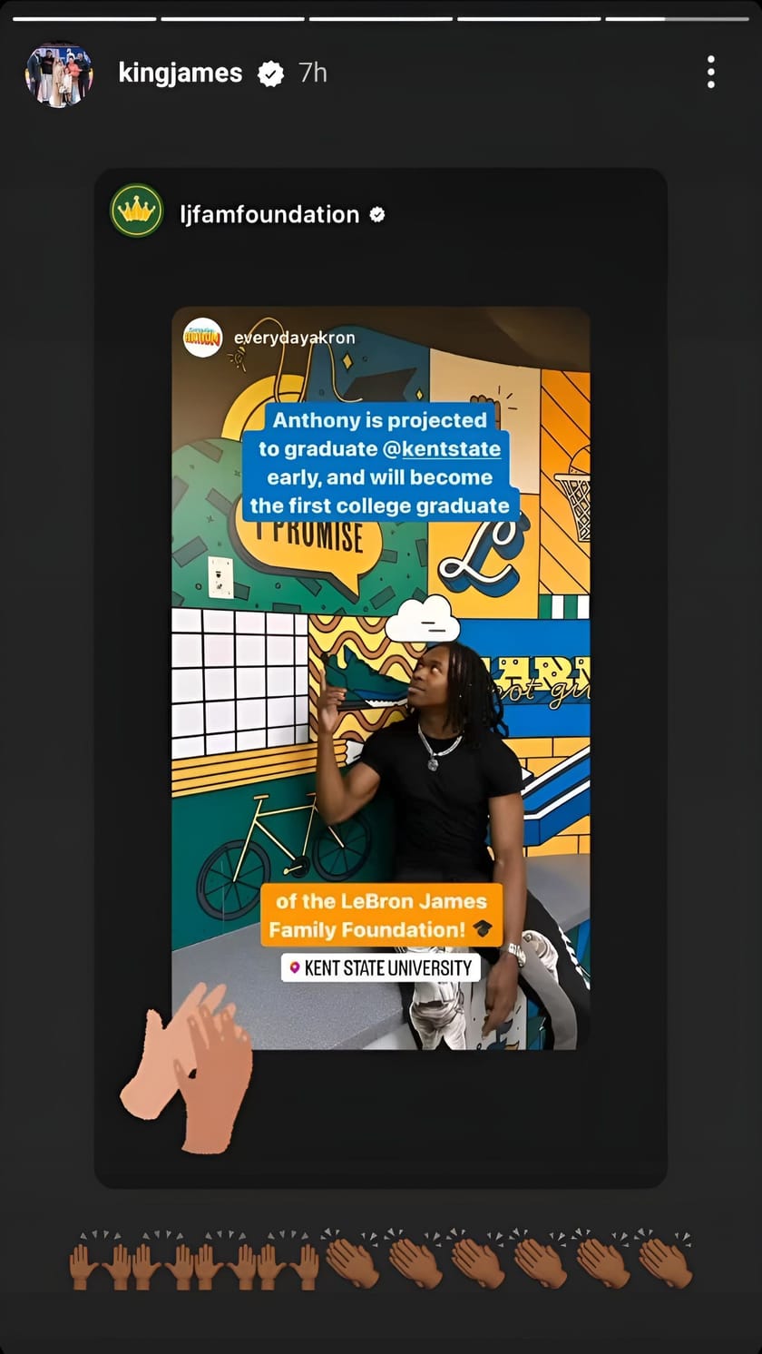 LeBron James is over the moon as Kent State student set to become the ...