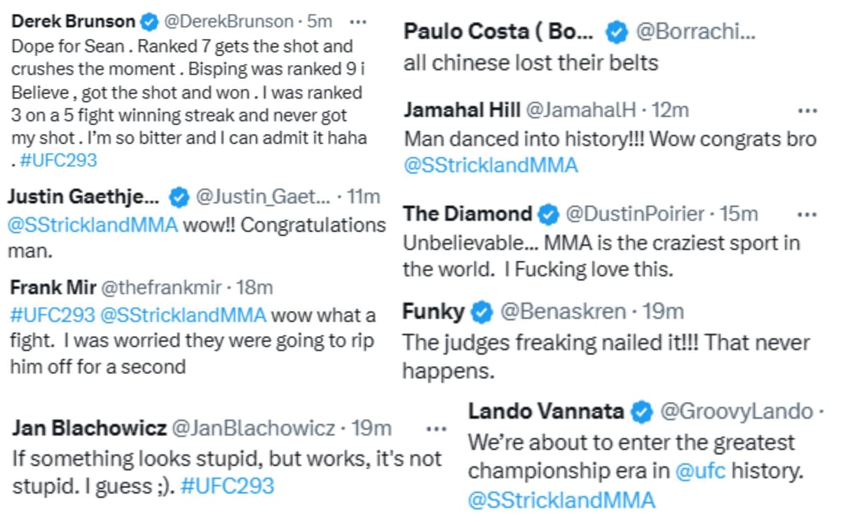 "Man-danced into history!!!" - UFC fighters shocked as Sean Strickland ...